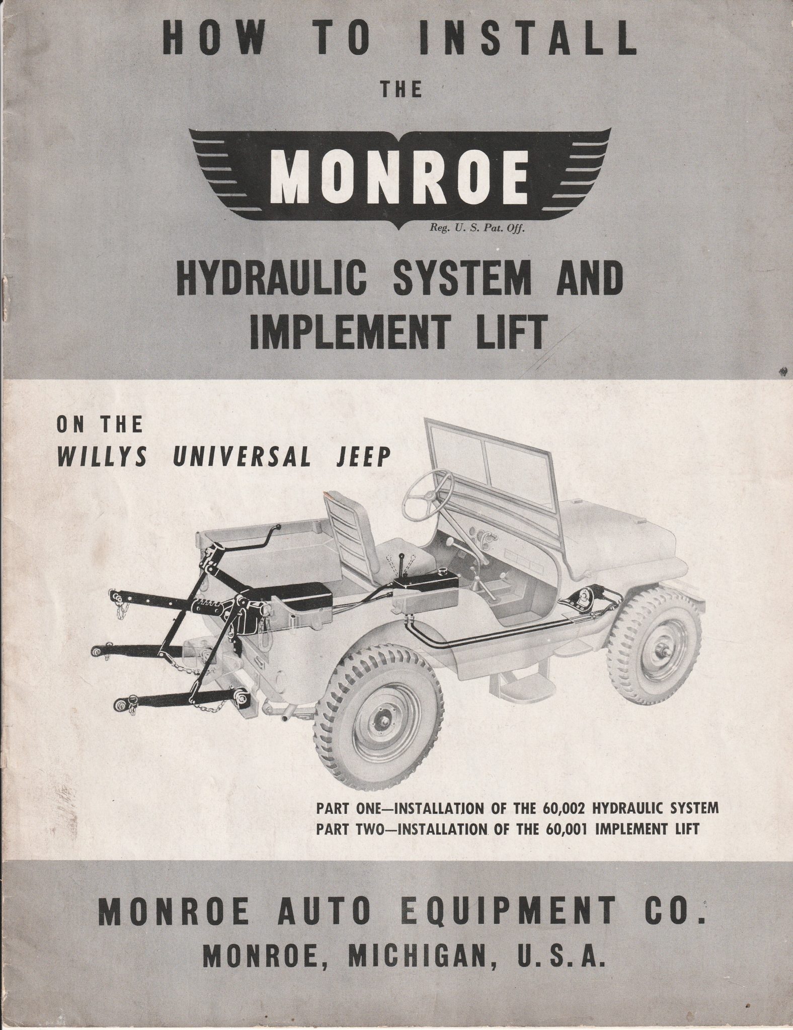 Monroe Lift Installation Instructions – FarmJeep.com