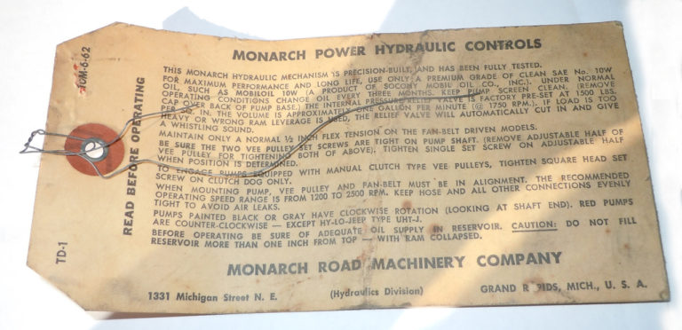 Monarch Pump Installation Instructions – FarmJeep.com