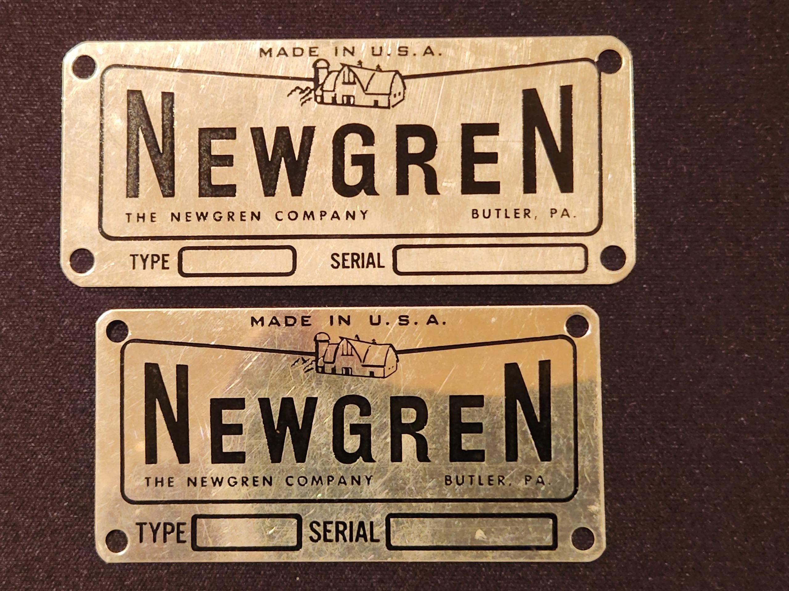 Newgren Company Equipment Tags – A Mystery – FarmJeep.com